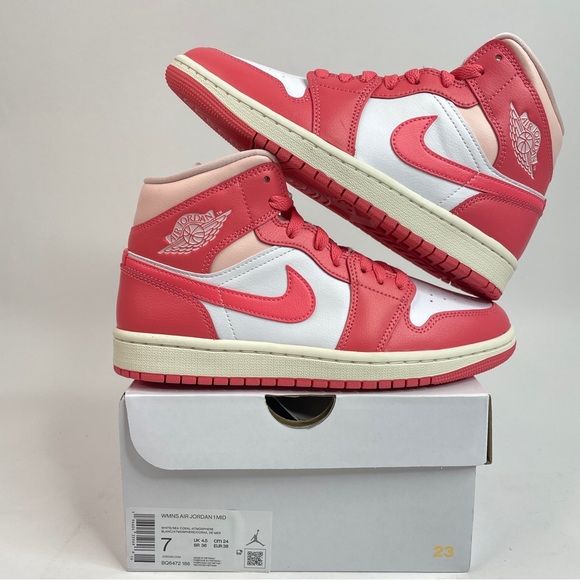 Jordan | Shoes | Nike Air Jordan Retro Mid Wmns Strawberries Cream 223 ...